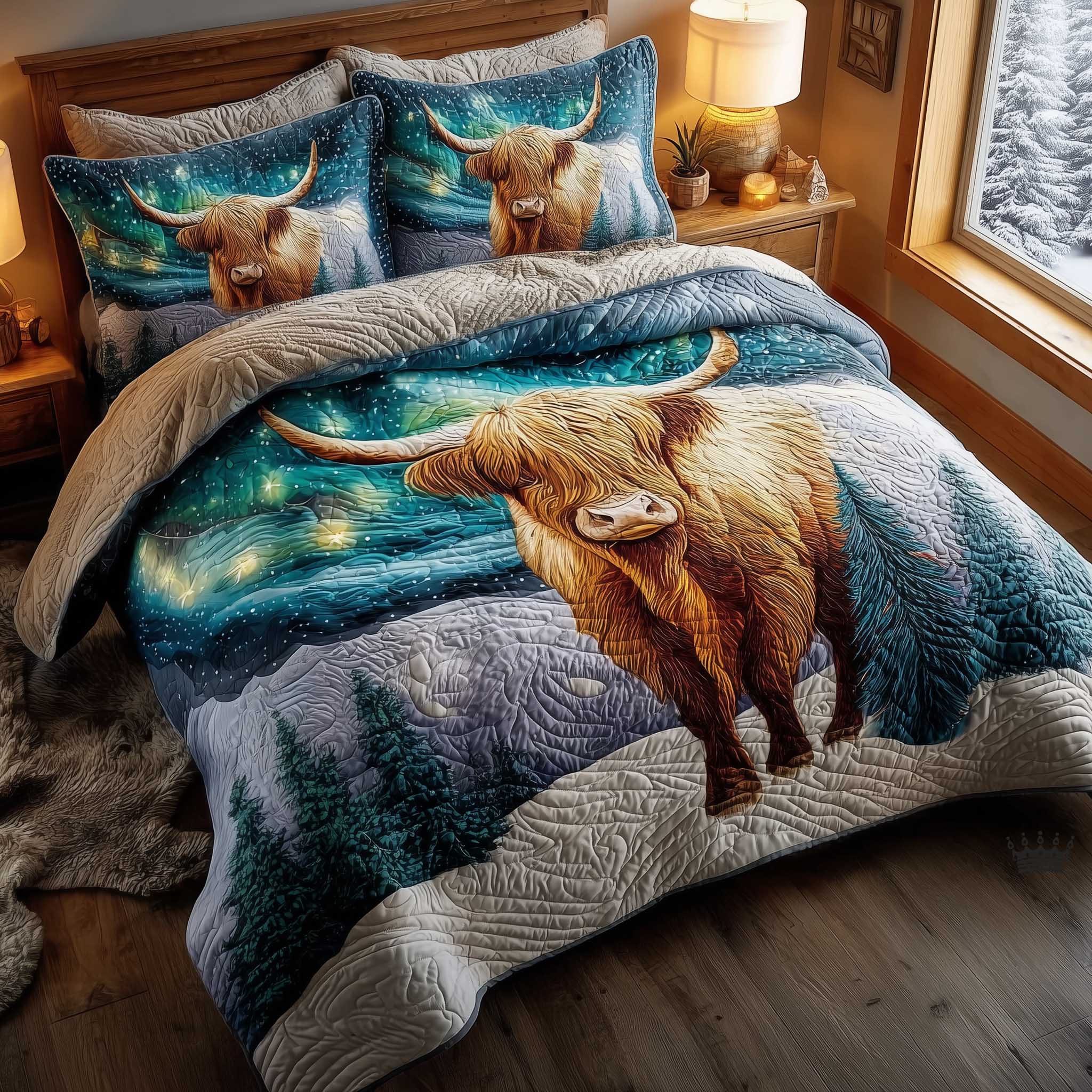 Celestial Lights 3-Piece Quilted Bedding Set GFTOMA8691 – Willow Quilt