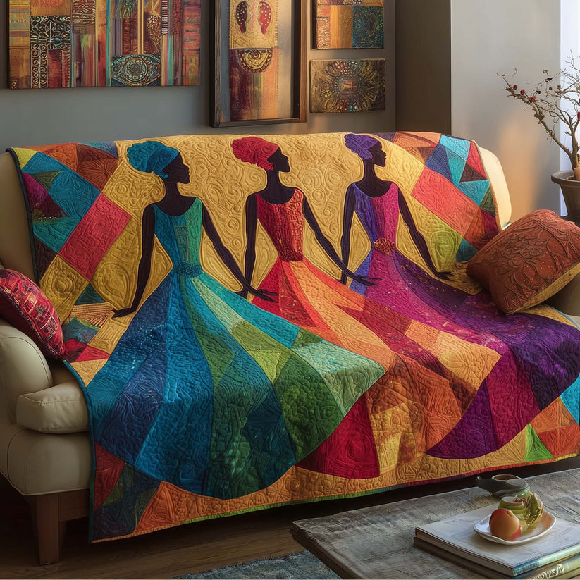 Colorful Flow Quilted Sofa Cover GFTOQM2559 – Willow Quilt